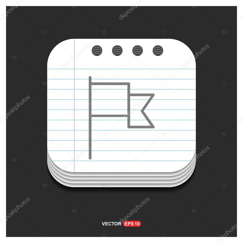 Flag mark icon Stock Vector by ©ibrandify 116176742