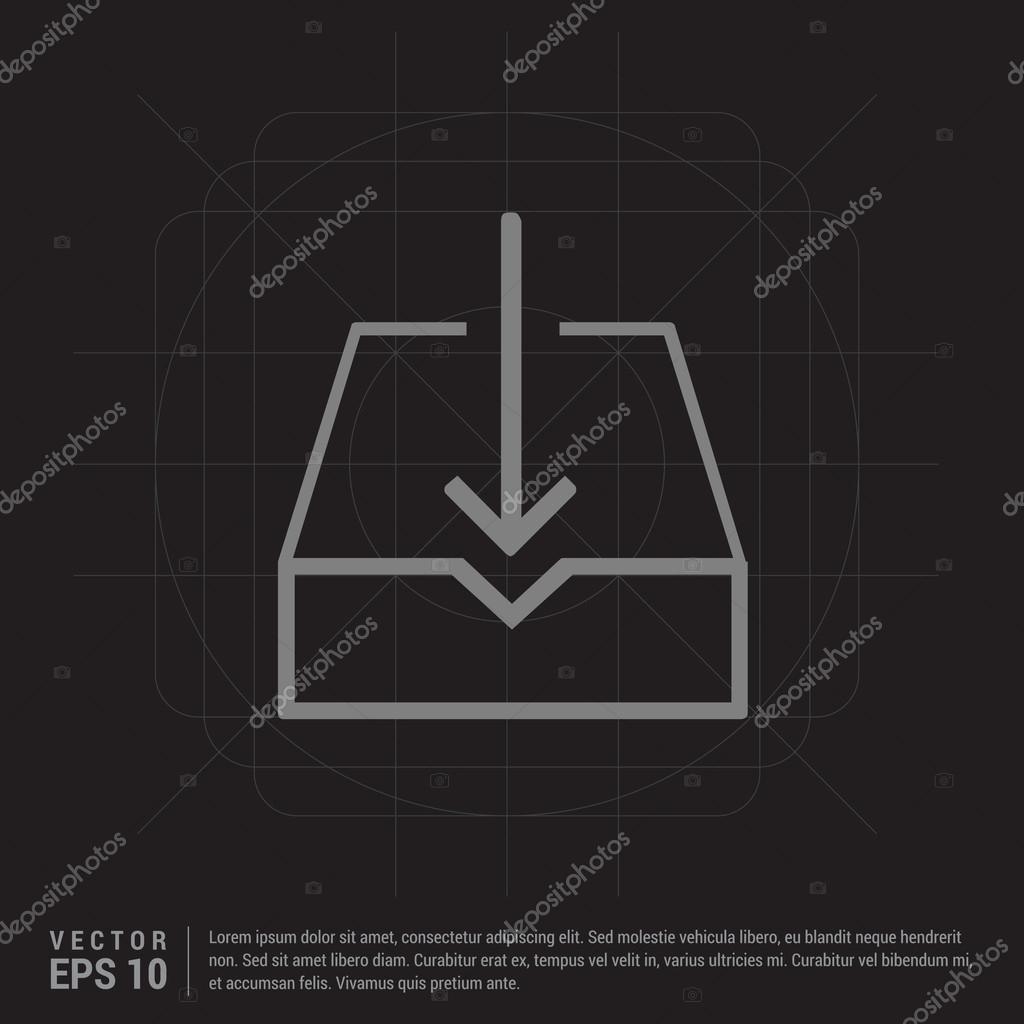 Mengunduh ke ikon folder Vektor Stok oleh ©ibrandify 116188302