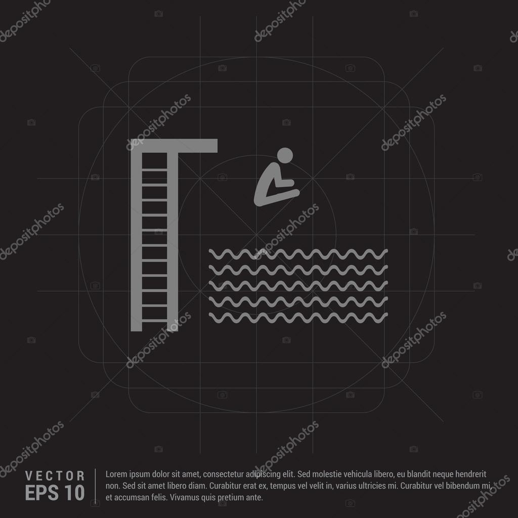 Saltar en el icono del agua Vector de stock #116217546 de ©ibrandify