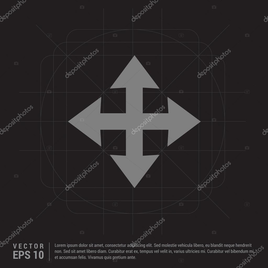 Four side arrows icon Stock Vector by ©ibrandify 116218466