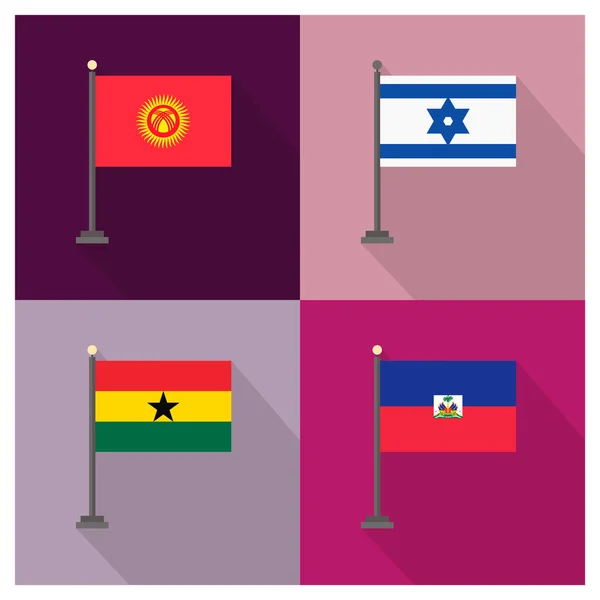 The flat design of the 4 country flags Stock Vector by ©ibrandify 93229004