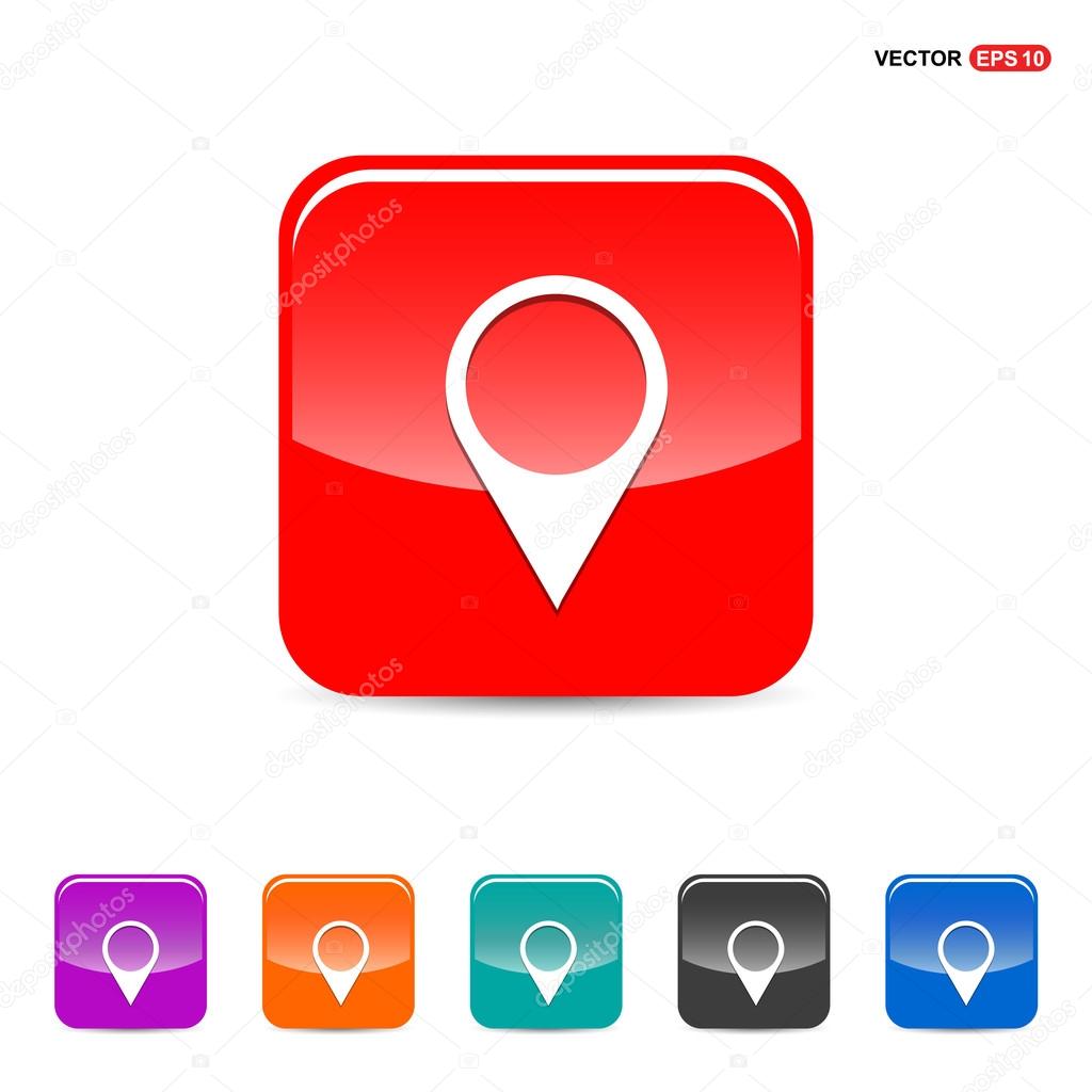 Aanwijzer Kaartpictogram - Gps locatie-symbool stockvector door ...