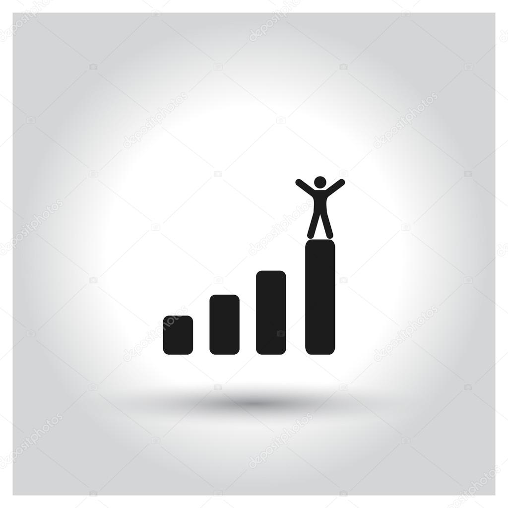 Businessman victory graph Icon. Stock Vector Image by ©ibrandify #93240952 Businessman victory graph Icon. Stock Vector Image by ©ibrandify #93240952