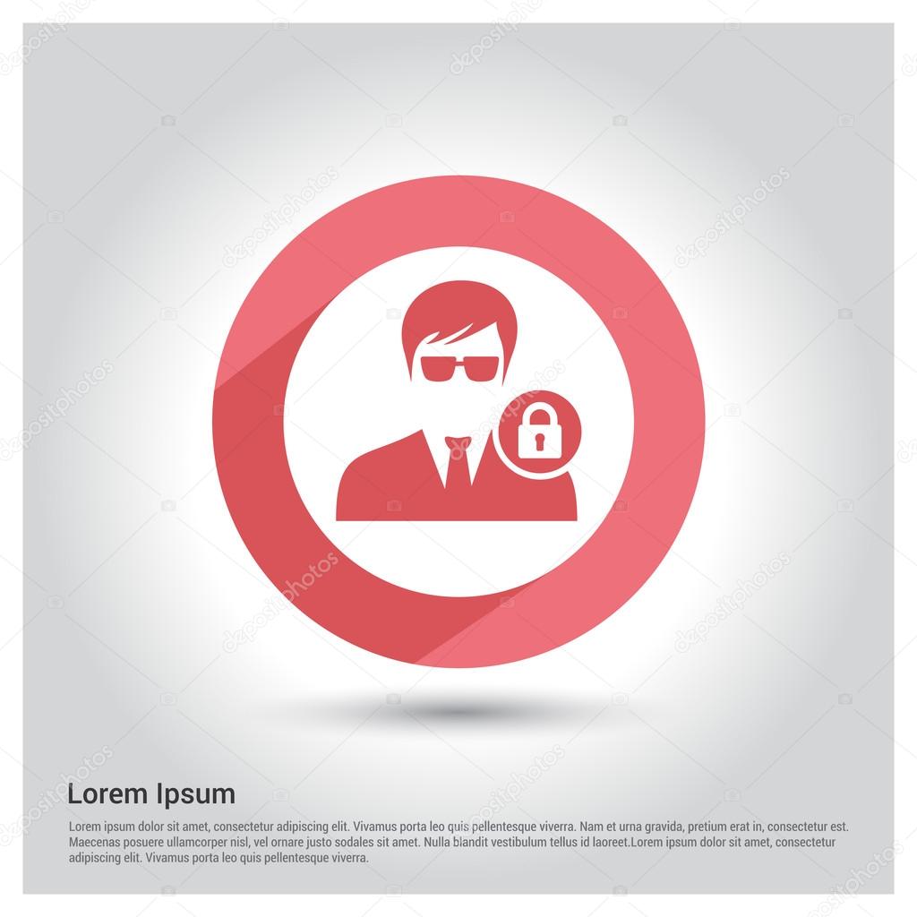 Secure user icon, pictogram icon Stock Vector Image by ©ibrandify #93245910