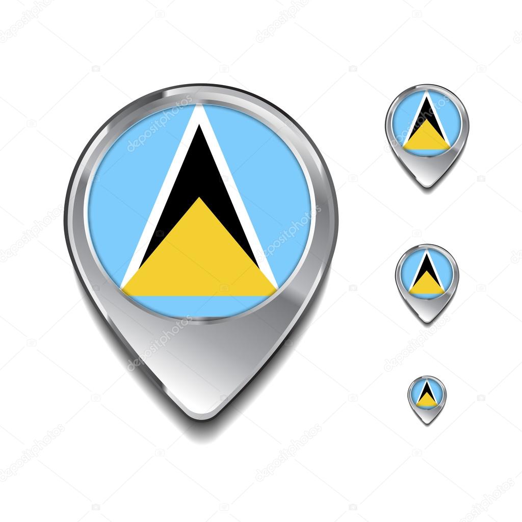 Saint Lucia flag map pins Stock Vector Image by ©ibrandify #93709884