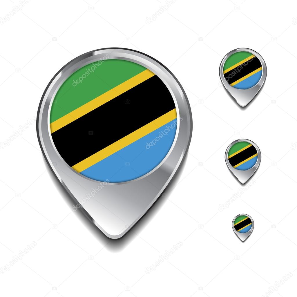 Mapa de la bandera de Tanzania pines Vector de stock por ©ibrandify ...