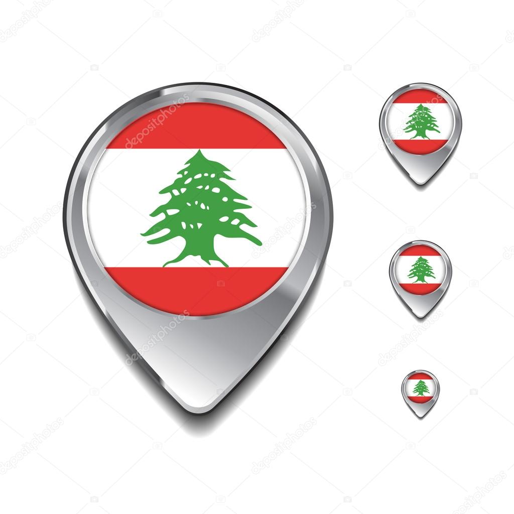Lebanon flag map pins Stock Vector by ©ibrandify 93718284