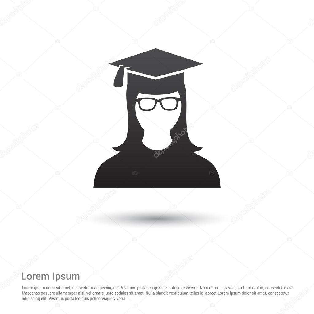 Graduate student icon Stock Vector by ©ibrandify 93718322