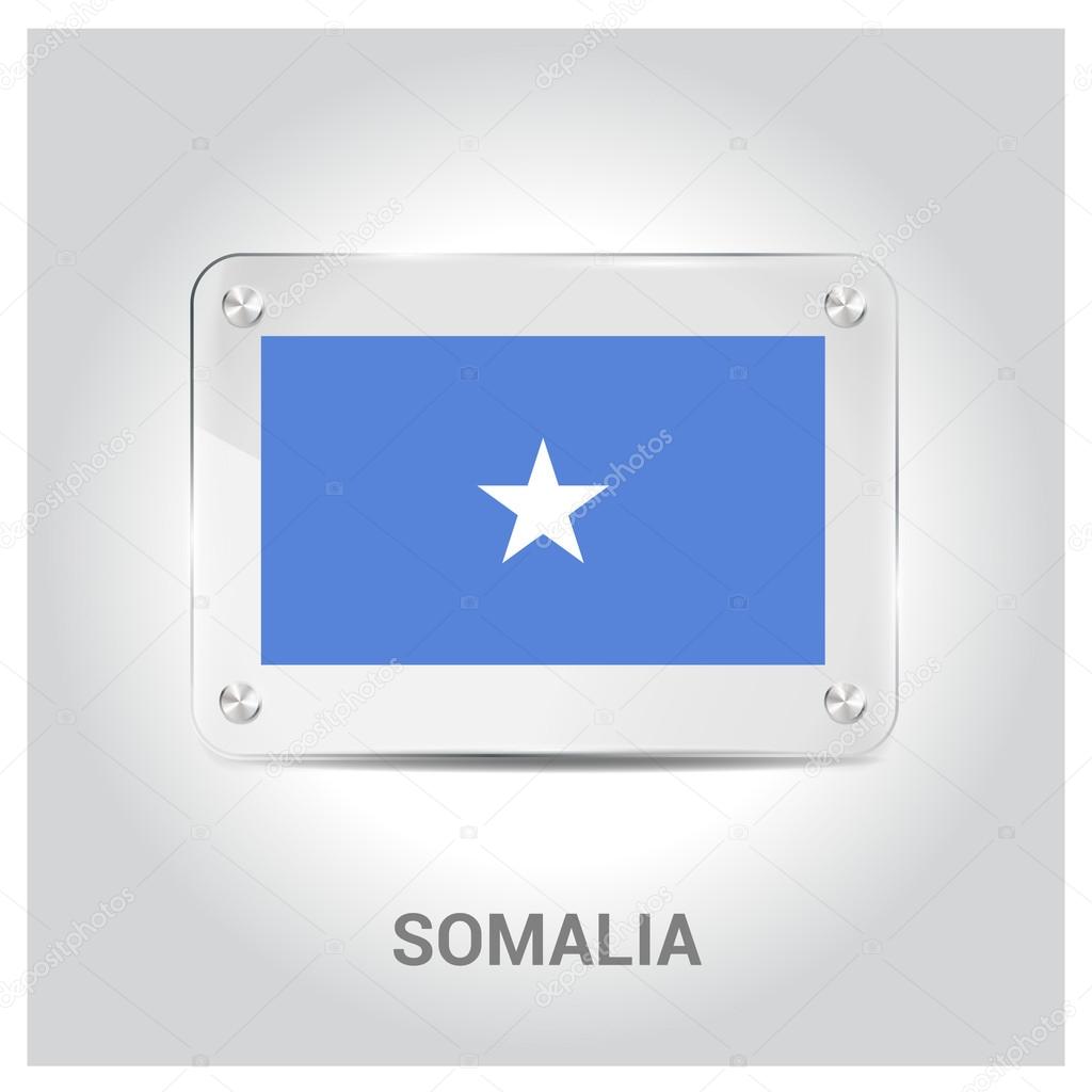 Somalia flag glass plate Stock Vector by ©ibrandify 93723458