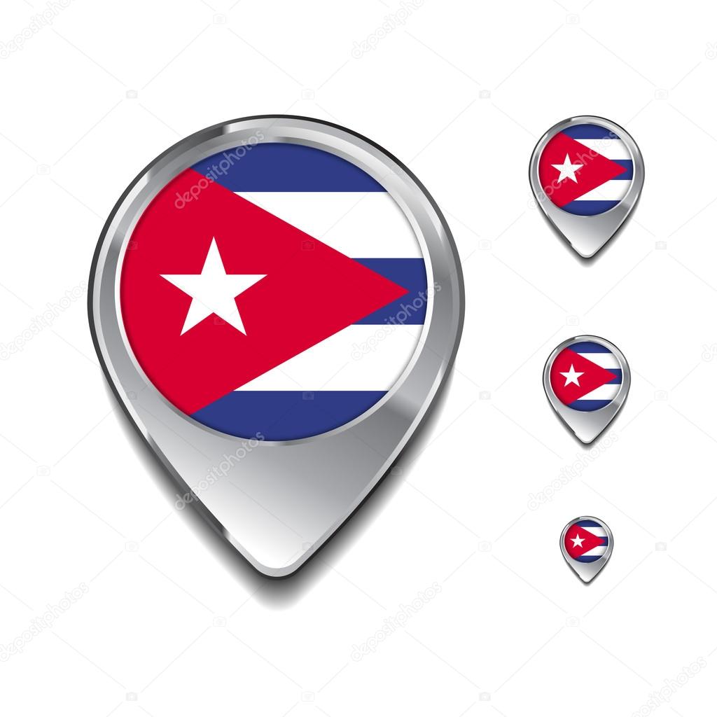 Cuba Flag Map Pins Stock Vector Image By ©ibrandify 93723902