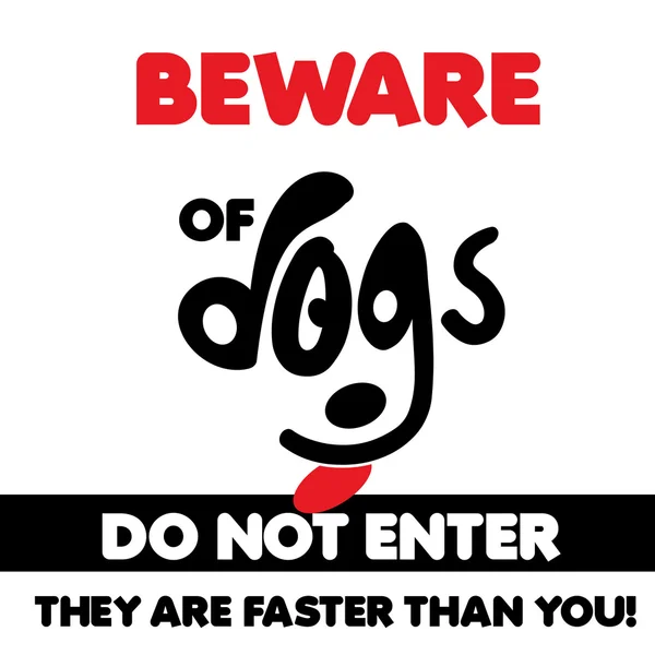 Beware of Dogs poster Stock Vector Image by ©ibrandify #93747958