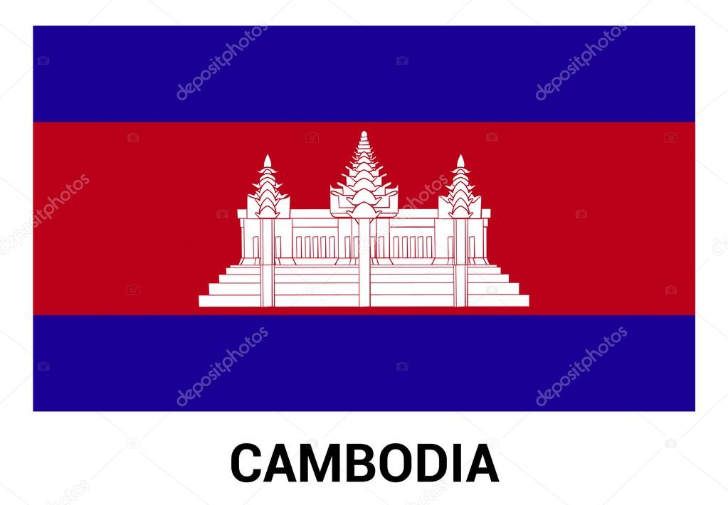 Cambodia flag in official colors Stock Vector by ©ibrandify 93745002