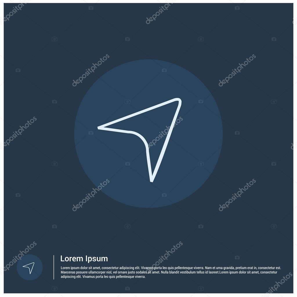 Location map marker arrow icon Stock Vector by ©ibrandify 93844702