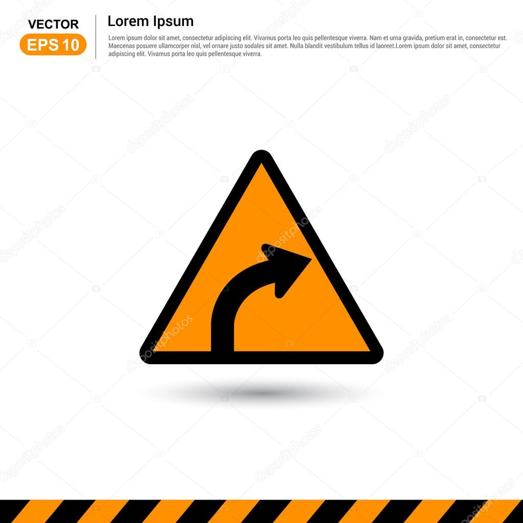 Road signs. Turn Right - Form in Road Sign Stock Vector by ©ibrandify ...