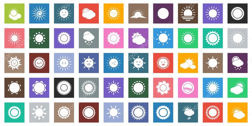 Conjunto de iconos del sol Vector de stock #93966592 de ©ibrandify