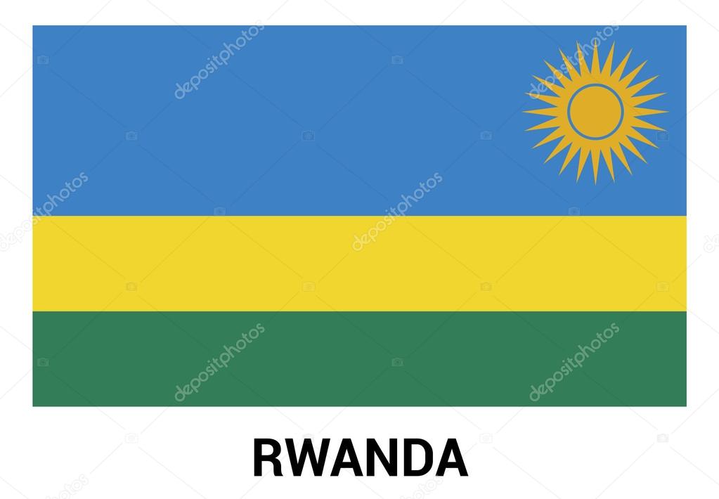 Rwanda flag isolated vector in official colors Stock Vector Image by ...