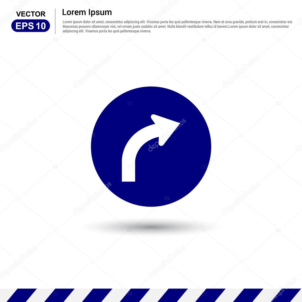 Road signs. Turn Right - Form in Road Sign Stock Vector by ©ibrandify ...