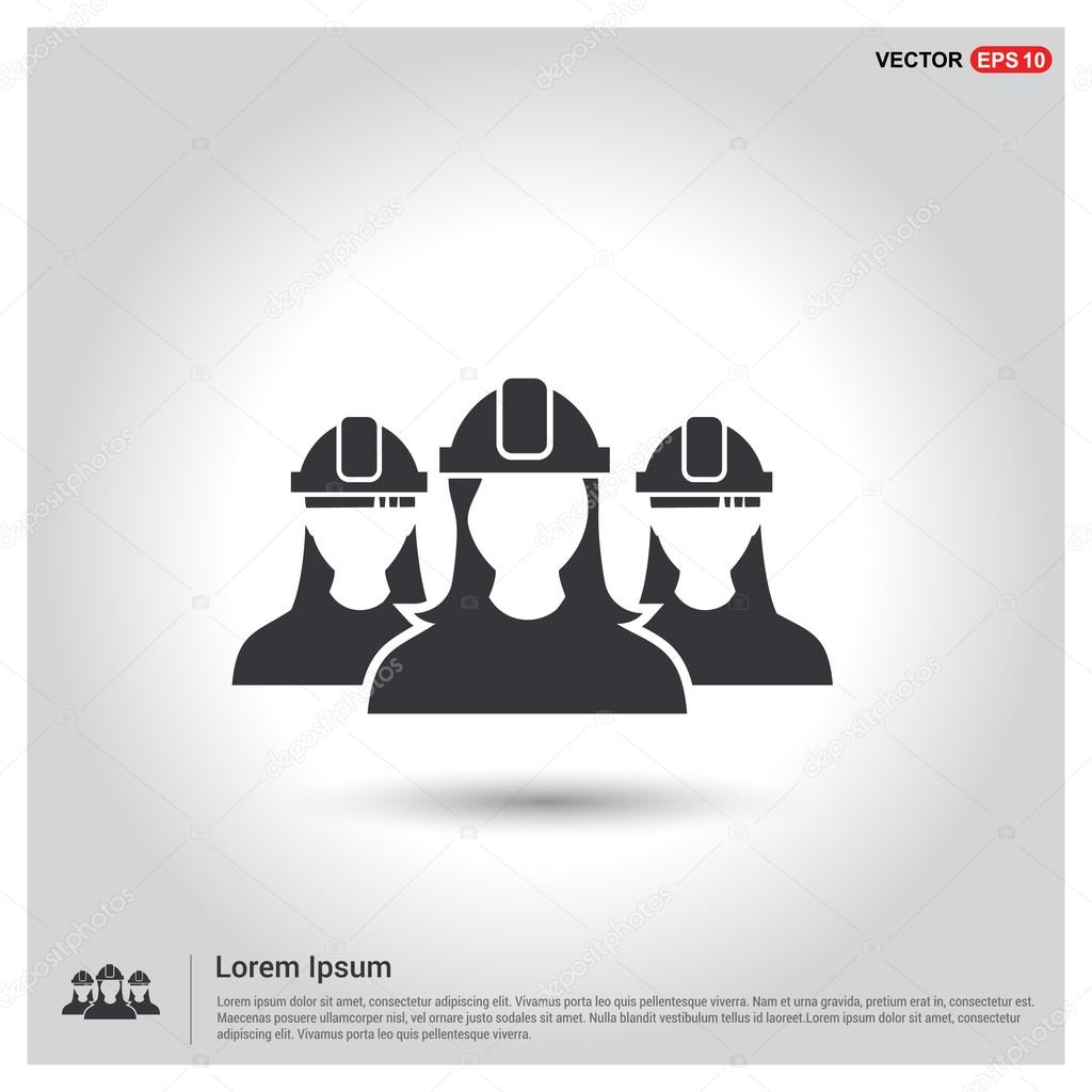 Engineer users. industrial user group icon Stock Vector Image by ...