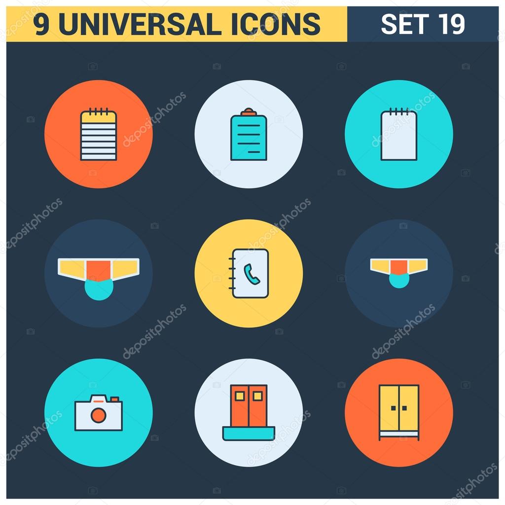 Universal Icon set. Stock Vector Image by ©ibrandify #93978616