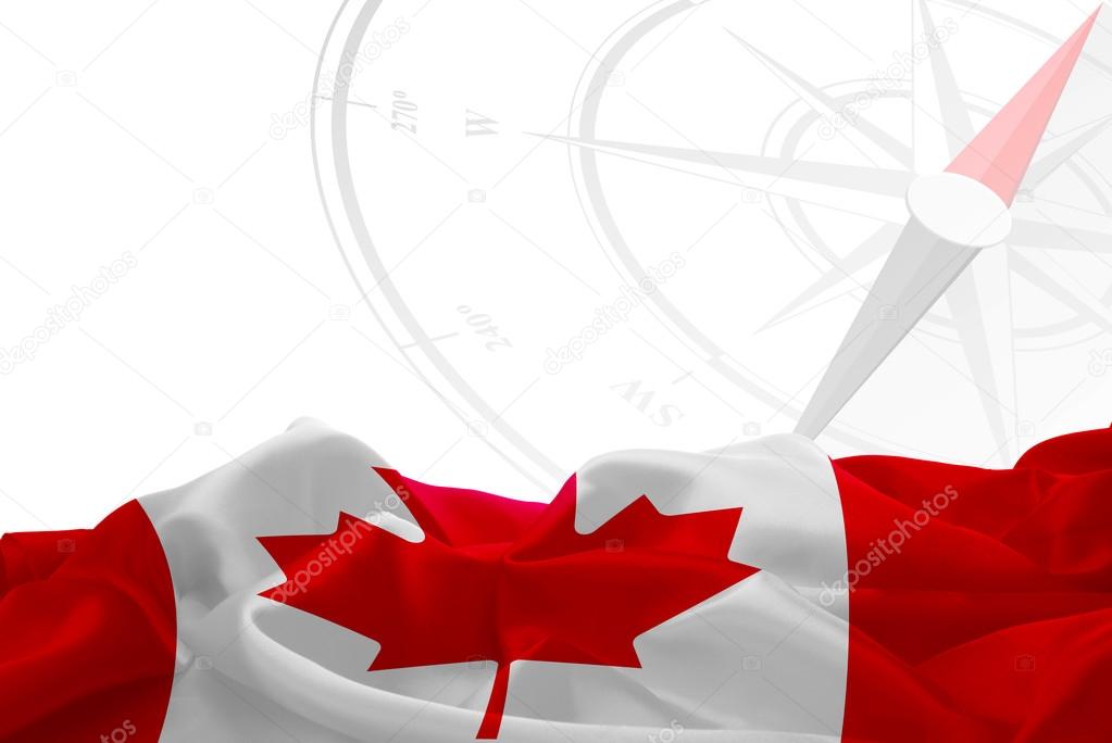 Canadian flag and compass Stock Photo by ©ibrandify 97201704