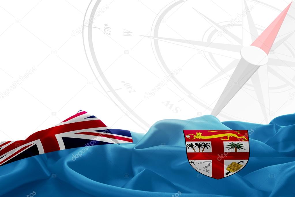 Fiji flag and Navigation compass Stock Photo by ©ibrandify 97227790