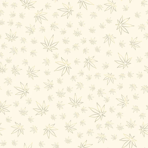 Cannabis leaf Seamless pattern. Medicine Marijuana texture. Vector ...