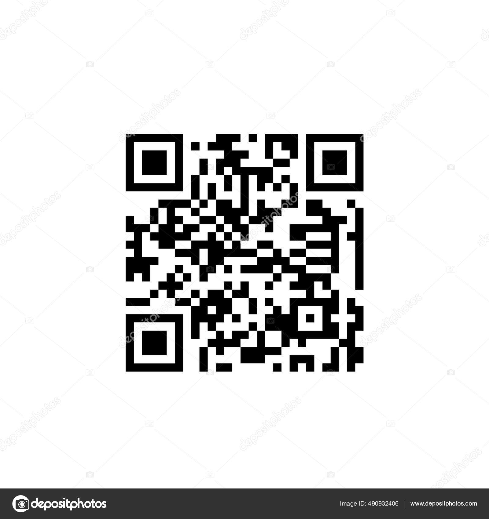 Kode QR untuk memindai barcode smartphone. Vektor Stok oleh ...