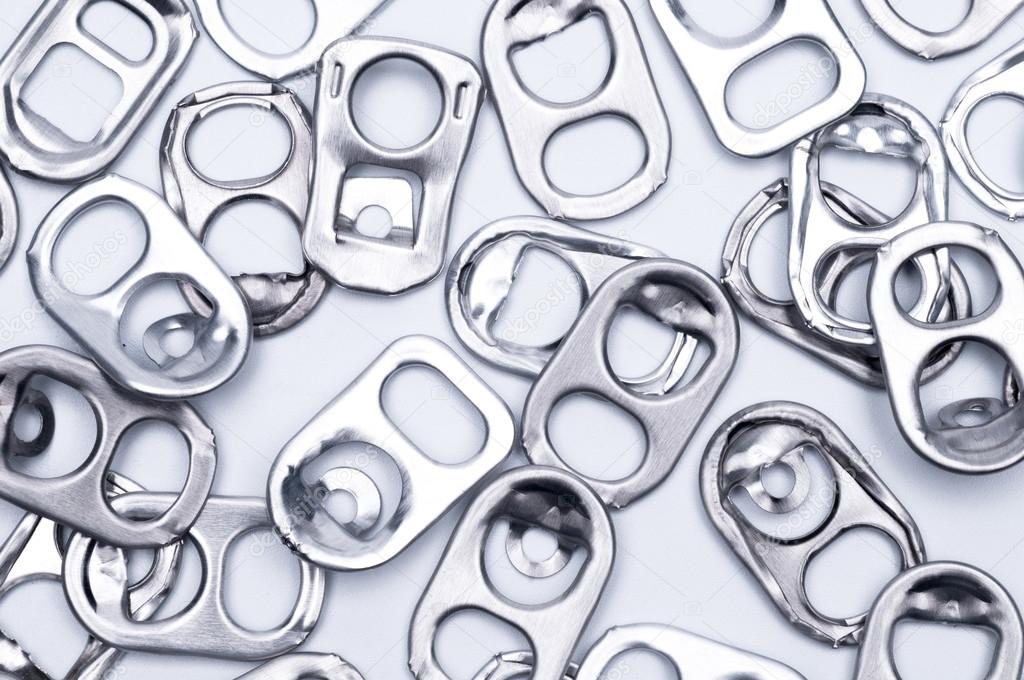 Ring Pull Aluminum of Cans, White Background — Stock Photo © kitthanes ...