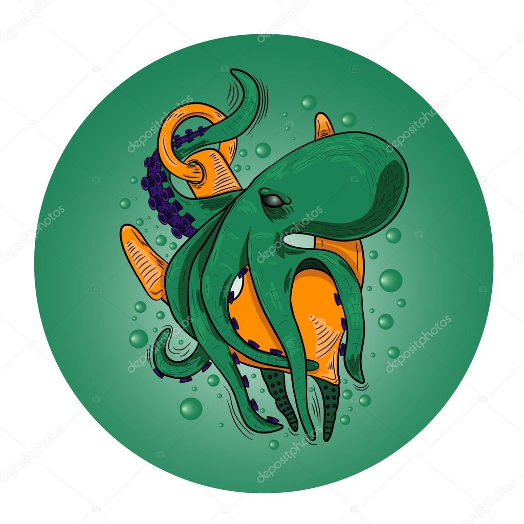 Evil Cartoon Octopus