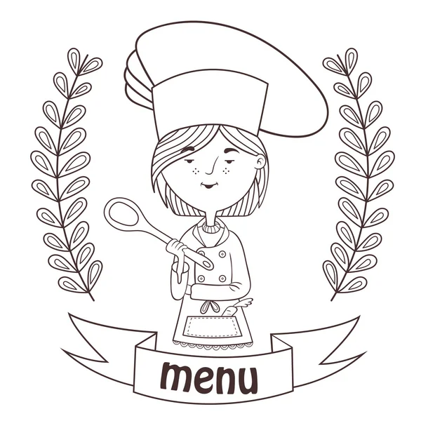 Female Chef Clipart Black And White Car