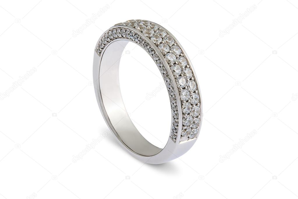 White gold wedding ring — Stock Photo © praethip #111508608