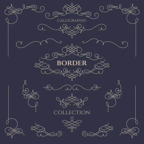 Set of decorative frames and calligraphic borders. — Stock Vector © mrs ...