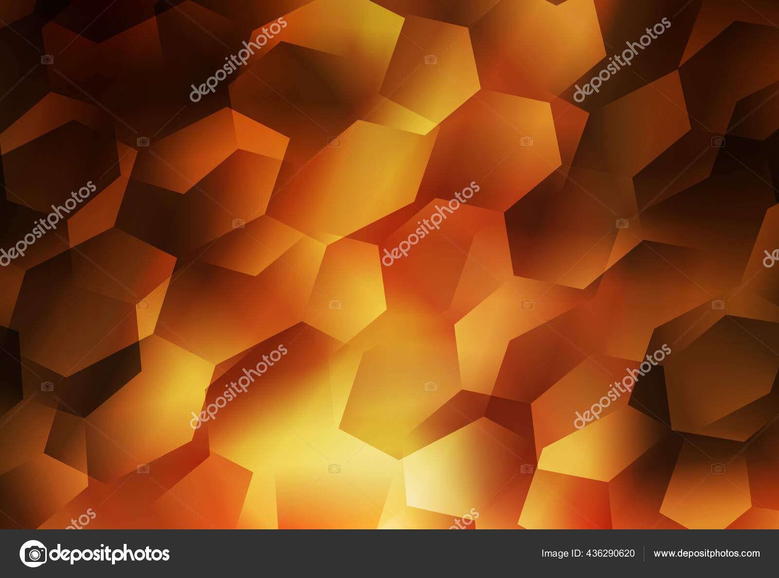 Light Orange Vector Layout Hexagonal Shapes Illustration Colored ...