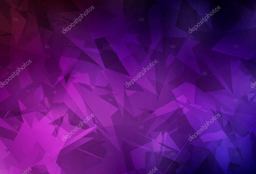 Fondo Vectorial Rosa Oscuro Con Polígonos Abstractos Diseño Decorativo