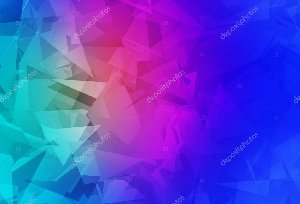 Azul claro, patrón vectorial rojo con polígonos aleatorios. Formas ...