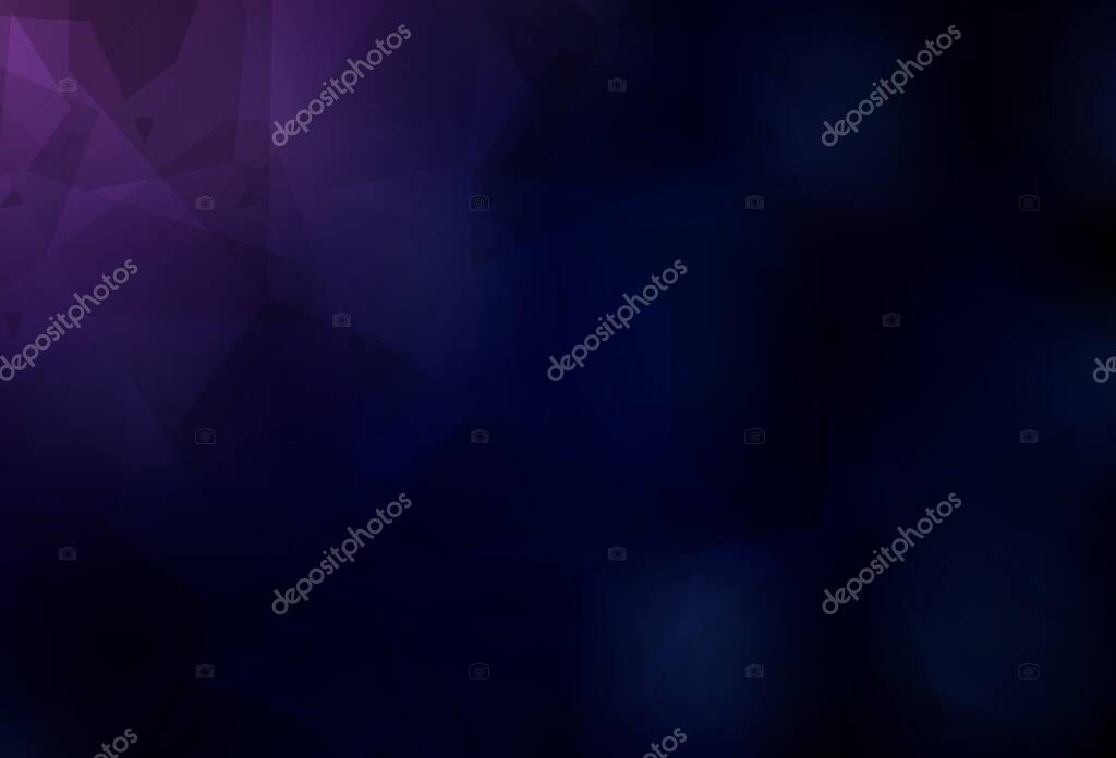Dark Purple, patrón vectorial rosa con polígonos aleatorios ...