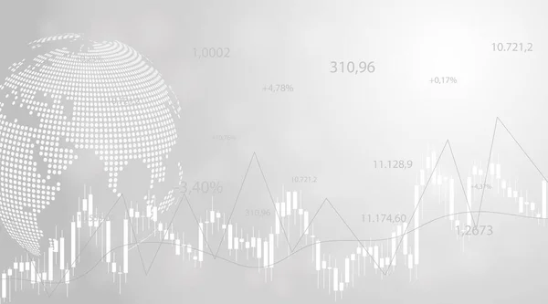 Financial Data Graph Chart Black Background Business Background ...