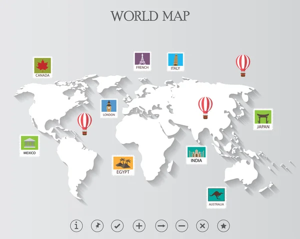 Symbols world map, Royalty-free Symbols world map Vector Images ...