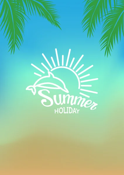 Background: summer logo | Summer background with logo — Stock Vector ...