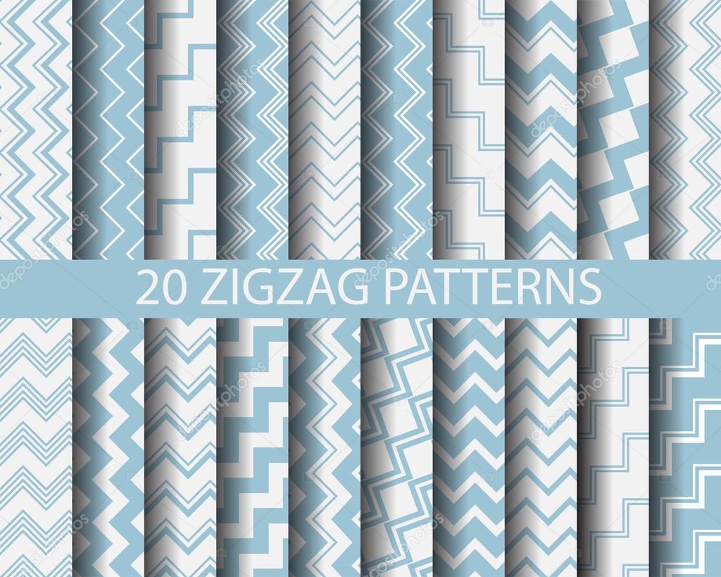 20 blue zigzag patterns Stock Vector Image by ©wongwichainae.gmail.com ...