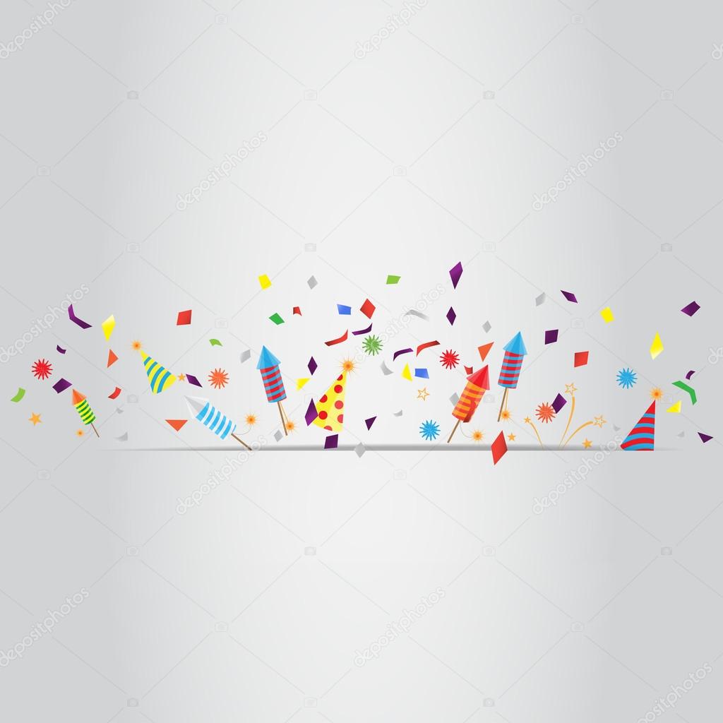 Confetti greeting card Stock Vector by ©wongwichainae.gmail.com 94060424