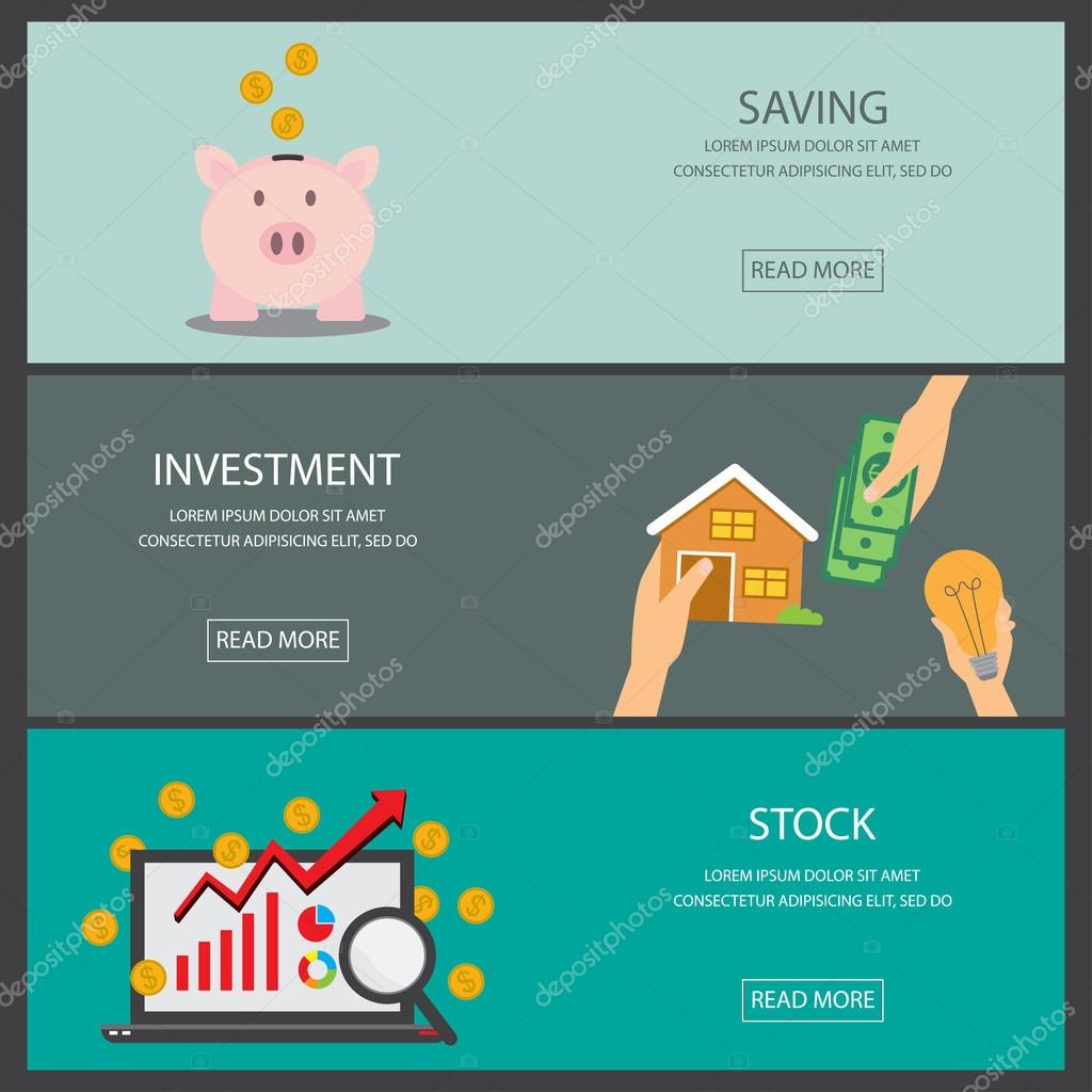 Financial background and banner set Stock Vector by ©wongwichainae ...