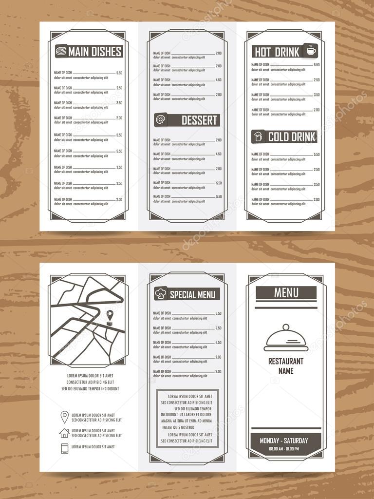 Infographic Menu Design