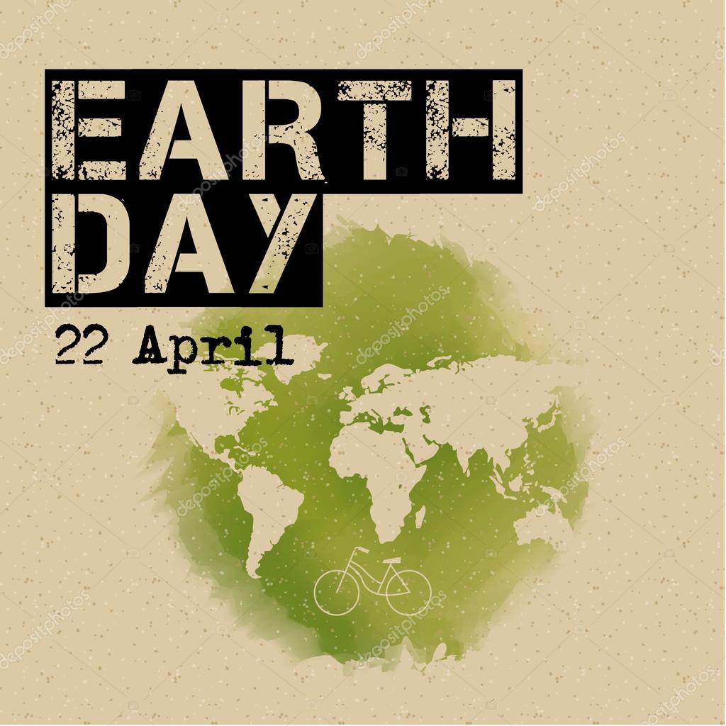 Earth day typography, vector Illustration Stock Vector by ©Pacharada ...