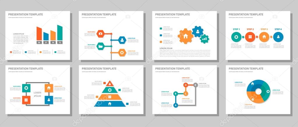 Blue green red orange presentation templates Infographic elements flat ... Blue green red orange presentation templates Infographic elements flat ...