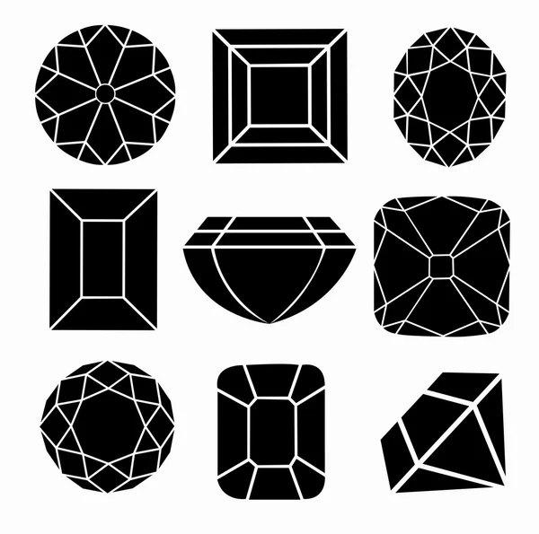 Vector set of line diamond icons and signs — Stock Vector © venimo ...