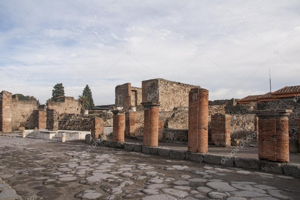 Archaeological remains of the ancient Roman city of Pompeii, Italy ...