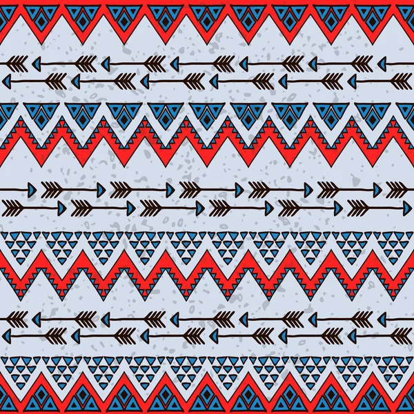 Seamless colorful aztec pattern with birds, flowers and arrow Stock ...