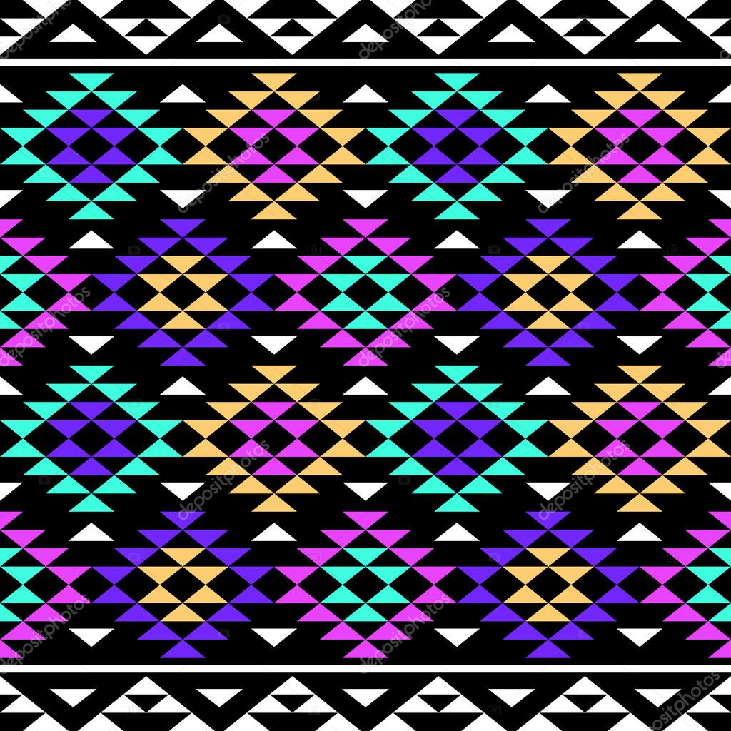 Bright Aztec Print Background