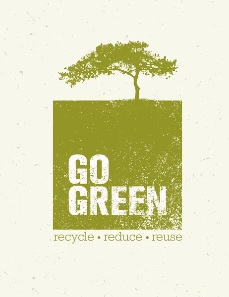 Go Green Save Trees Poster Stock Vector by ©wow.subtropica 93743764